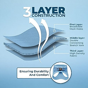 Voyager Step-in Air All Weather Mesh Harness and Reflective Dog 5 ft Leash Combo with Neoprene Handle, for Small, Medium and Large Breed Puppies by Best Pet Supplies - Set (Baby Blue), M