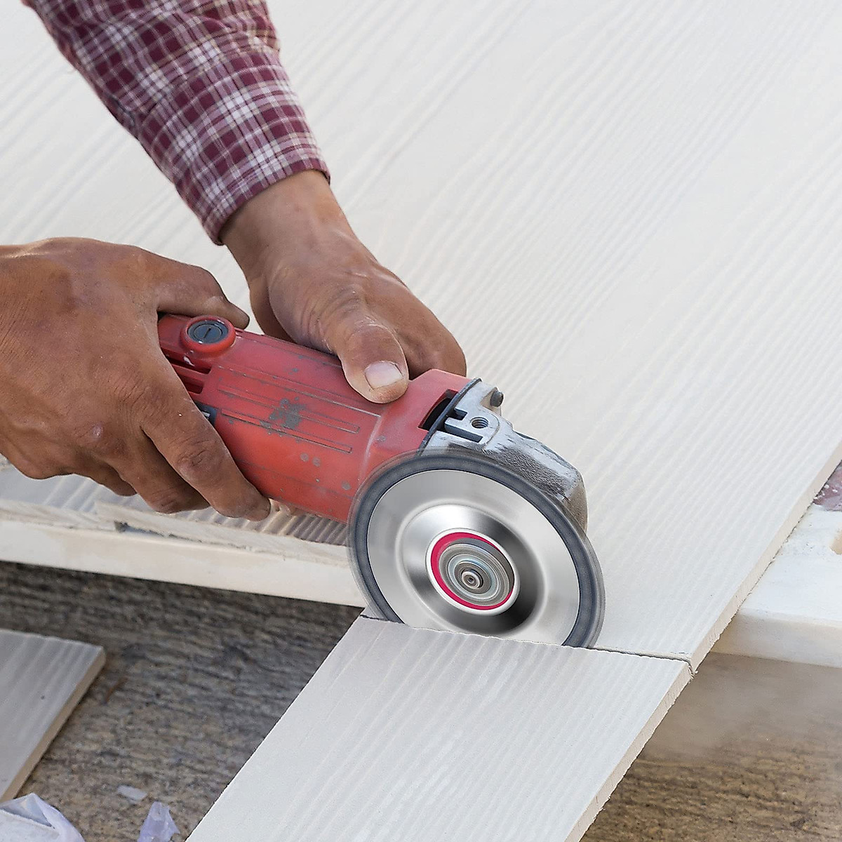 5 Pieces 5/8 Inch Chain Disc Saw Blades for Angle Grinders - 22 Teeth Wood Carving Discs and Grinding Attachment Wheels