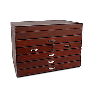 TITISKIN Large Wooden Jewelry Box women organizers organizer girls small bulk full length mirror stand up vintage gift