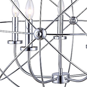 CANARM ICH282B05CH25 Sumerside 5 Light Chandelier, 25.2" x 25.2" x 11.81", Chrome