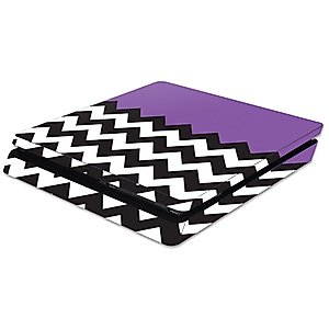 MightySkins Skin Compatible with Sony PS4 Slim Console - Purple Chevron | Protective, Durable, and Unique Vinyl Decal wrap Cover | Easy to Apply, Remove, and Change Styles | Made in The USA