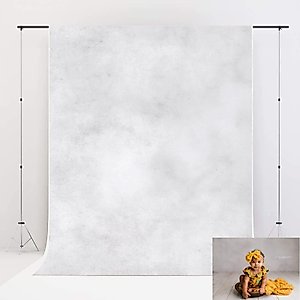 Kate 6.5x6.5ft Light Grey Backdrops Grey White Video Backdrop Abstract Photography Backdrops Portrait Backgrounds Microfiber Grey Backdrop