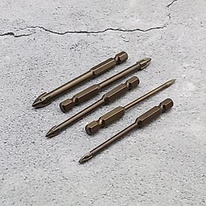 Micro Traders 5pcs Tile Drill Bits with Hex Shank Glass Concrete Drill Bit Set Masonry Drill Bits for Brick Tile Plastic and Wood 3mm 4mm 5mm 6mm 8mm