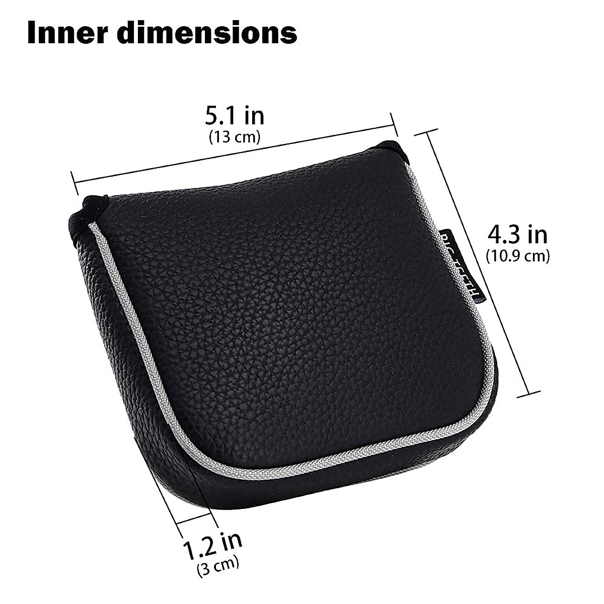 Big Teeth Center Shaft Putter Cover Square Mallet Headcover Golf Club Protector for High MOI Big Size Equipment Model Tour Taylormade Rossa Monza Spider Cleveland Huntington Beach #6