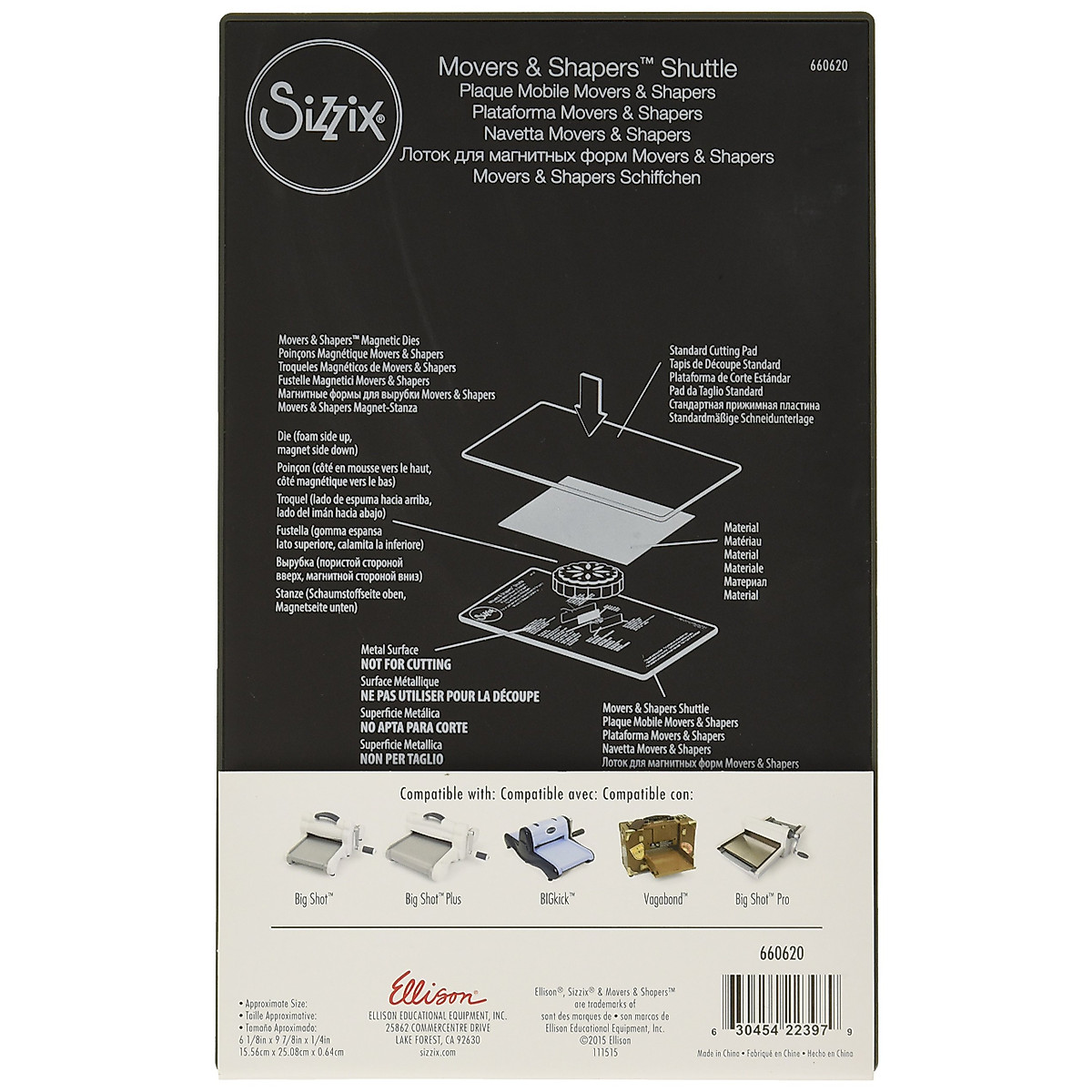 Sizzix, Black, One Size Movers & Shapers Shuttle 660620
