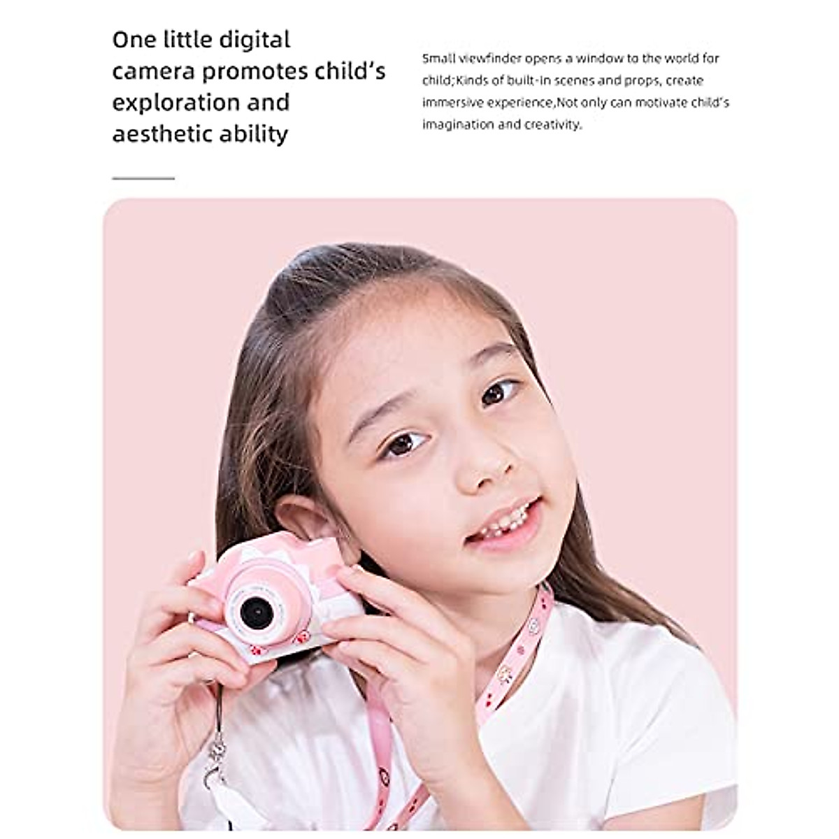 Camnoon C2 Kids Camera Digital Video Cameras for Toddler Christmas Birthday Gifts for Girls with 32MP Dual Lens 32GB TF Card Support WiFi Transmissin
