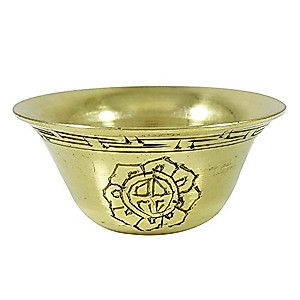 ibaexports Hand Carved Tibetan Buddhist Offering Bowl Brass Holy Water Bowls Set Of 7