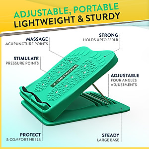 Zenooze Slant Board Calf Stretcher (upto 330lbs) Balance Board for Physical Therapy, Adjustable Slant Board for Plantar Fasciitis, Ankle Stretcher, Achilles Stretcher, Incline Board Calf Stretch