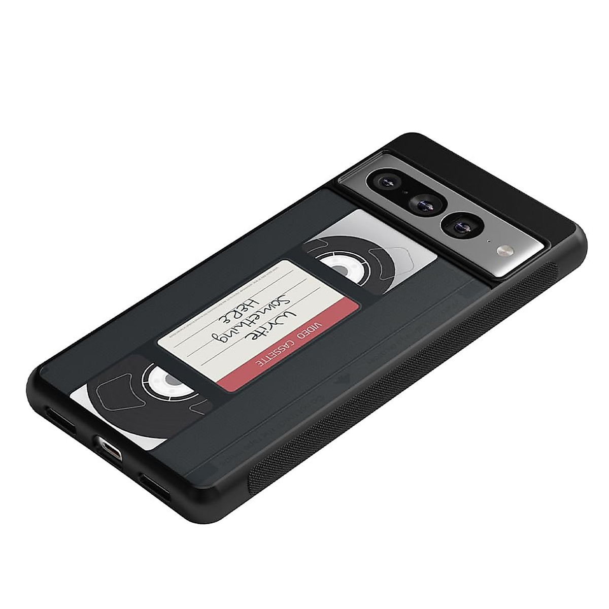 VHS Cassette Tape Personalized Black Rubber Phone Case Compatible With Google Pixel 9 Pro, Pixel 9, Pixel 9 Pro XL, Pixel 8a, Pixel 8 Pro, Pixel 8, 7, 6, 6a, 6 Pro, 5, 4a, 3, 2