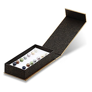 Gem Stone King A Set Of 7 Pairs Of 7mm Cultured Freshwater Pearl Stud Earrings Set In 925 Sterling Silver