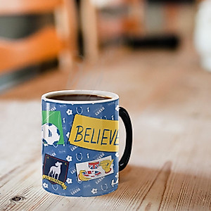 Morphing Mugs Ted Lasso – I Believe in Believe – TV Show Graphics and Icons – One 11 oz Color Changing Ceramic Mug – Image Revealed When HOT Liquid Is Added!