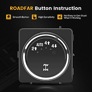 ROADFAR Front 4WD E-Locker Override Control Switch Fits for Chevrolet Silverado & for GMC Sierra/Yukon Series 15913724 25878425 1S12197 SW9277