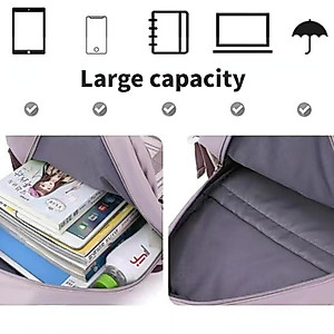 ORTROLA Kawaii Backpack with Cute Accessories Cute Outdoor Zipper Bag with Pendant Large Capacity