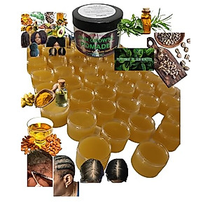 Organic Hair Solution-Hair Growth Pomade Grease with Peppermint-Mango Butter-Tea Tree - Argan- Jojoba seed- Avocado- Castor oil- For Scalp and Hair-For Stronger, Thicker Longer Hair-NOURISH & STRENGTH