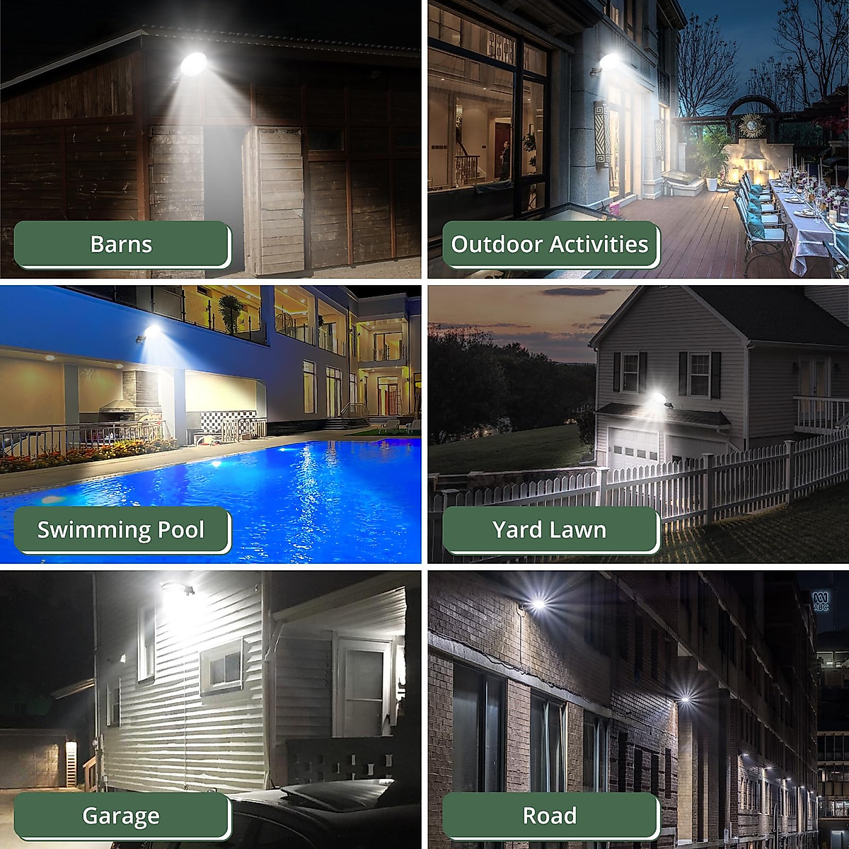 EYPINS LED Barn Light, 50W 6000LM Dusk to Dawn Outdoor Lighting with 150° Adjustable Photocell, 6500K Daylight Street Light, IP66 Waterproof Security Flood Lights for Barn Garage Yard Farm Warehouse