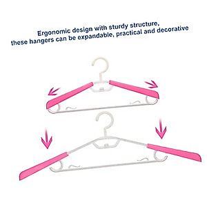 HOMSFOU 10pcs Adjustable Hanger Hangers Travel Clothes Hanger Wide Shoulder Coat Hanger Hangars Multi-Functional Pants Rack Suit Hanger Plastic Hanger Women's Hook up Broad Shoulders Abs