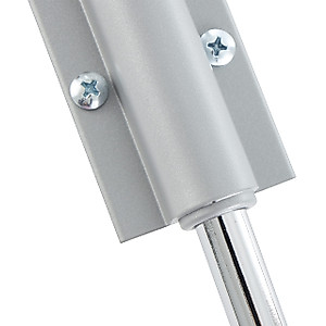 Easy Track RA1204-CH 12 Inch Easily Accessible Metal Sliding Wardrobe Closet Organizer Rod with Installation Hardware Included, Chrome