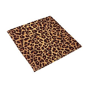 ALAZA Leopard Print Bright Color Chair Seat Cushion Memory Foam Pads for Home Kitchen Dining Office Chairs Car Seats 15.7" x 15.7" x 1.2"