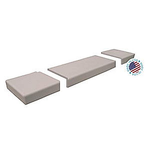 KidKusion Soft Seat Hearth Pad | Made in USA | Taupe | 90" x 14" | Fireplace and Hearth Protection