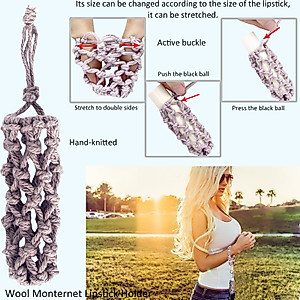 BIHRTC Boho Macrame Keychain Multicolor Daisy Bracelet Wrist Lanyard with Wallet Lipstick Holder Handmade Durable Floral Lanyard Car Key Keyring Wrist Key Chain for Women Girls