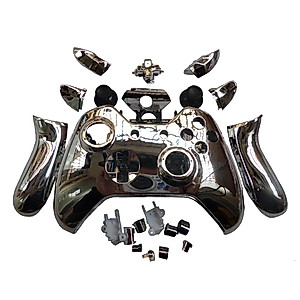 OSTENT Full Controller Shell Case Housing for Microsoft Xbox One Wireless Controller - Color Silver
