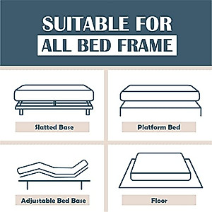 Dyonery Full 10 Inch Mattress, Memory Foam Charcoal Mattress in a Box, Gel Infused Cooling Mattress with Fiberglass Free Cover, Made in USA, CertiPUR-US Certified, 75"×54"×10" Medium