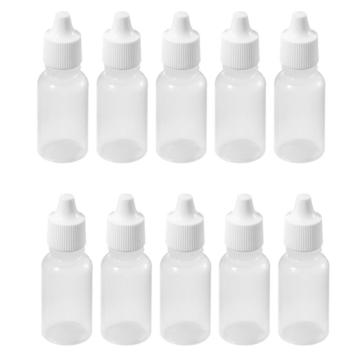 esowemsn 24pcs 10ml Empty Plastic Dropper Bottle/Eye Dropping Bottles Squeezable Eye Liquid Dropper(10ml)