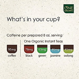ONE ORGANIC Instant Tea Powder (Green) – 4.4 oz. – 125 Servings – USDA Certified Organic – 100% Pure Tea - Instant Hot or Iced Tea – Unsweetened