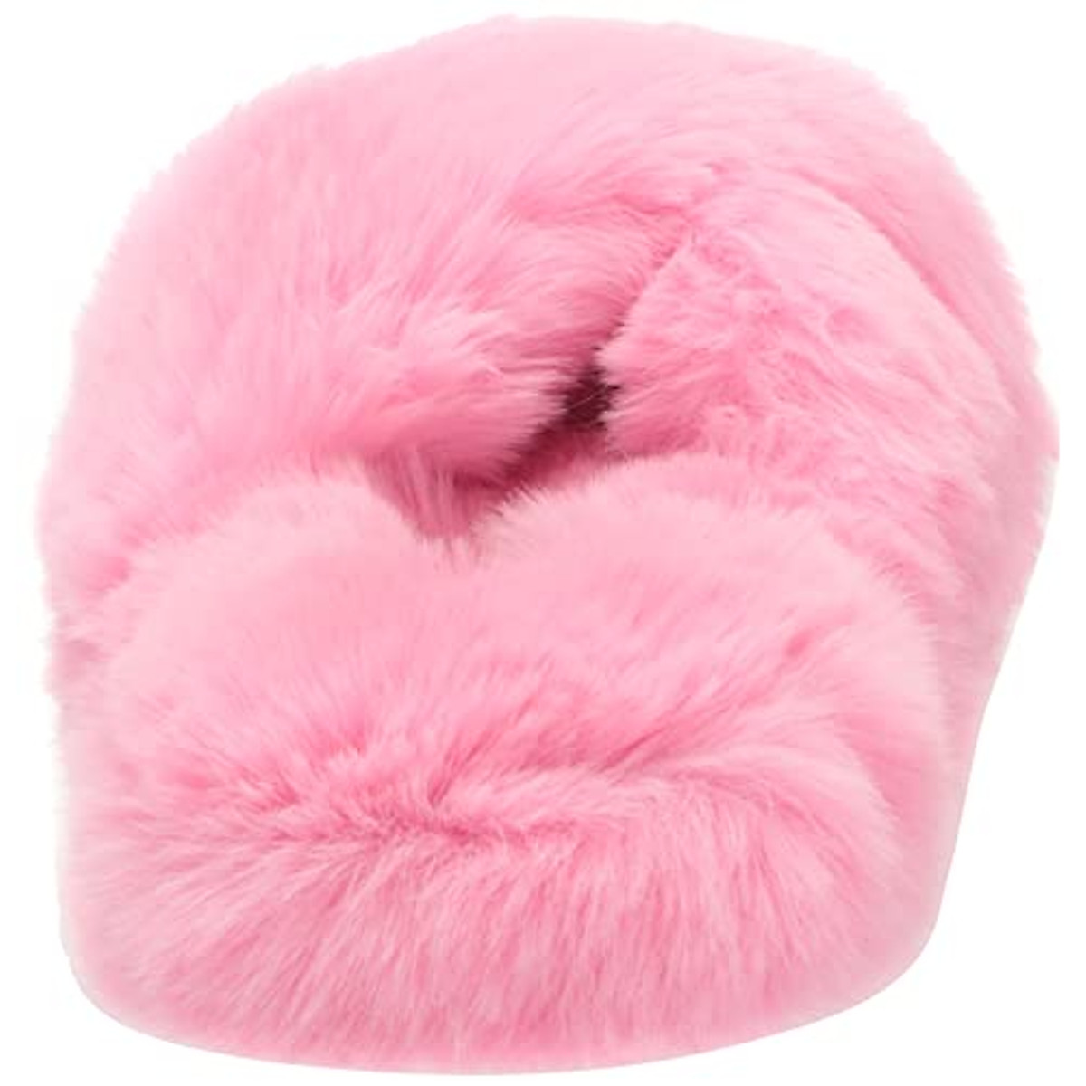 Amazon Essentials Women's Fluffy Slipper, Bright Pink, 8