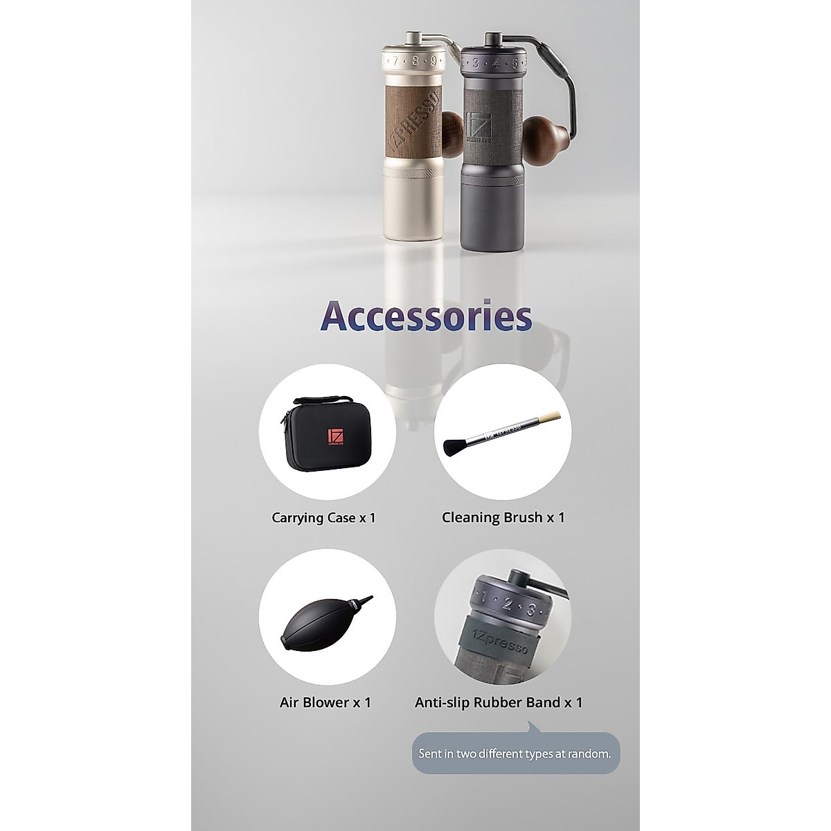 1Zpresso K-Ultra Manual Coffee Grinder Iron Gray with Assembly Consistency Grind Stainless Steel Conical Burr, Foldable Handle, Numerical External Adjustable Setting, All-Round Grinder