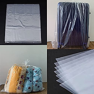 10 Pack 32x42 inches 1.6Mil Large Clear Plastic Storage Bags, Clear Big Giant Dustproof Moistureproof Storage Bags, XL Bags Perfect for Blanket,Duvets,Clothes and Big Plush Toys Luggage,Pillows, Suitcase, Comforter and More, Reusable(10 Bags+10 Ties)