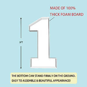 DZDY 3FT Giant Mosaic Balloon Frame Large Marquee Letters DIY Kit Alphanumeric Birthday Party Decor, Wedding Backdrop Decoration Anniversary Decoration Foam Board (1)