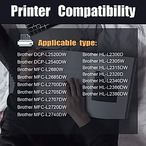 TN630/TN-630(Black,1-Pack) Compatible Toner Cartridge Replacement for Brother HL-L2305W HL-L2300D HL-L2315DW HL-L2320D MFC-L2685DW MFC-L2680W MFC-L2700DW DCP-L2540DW DCP-L2520DW Printers.