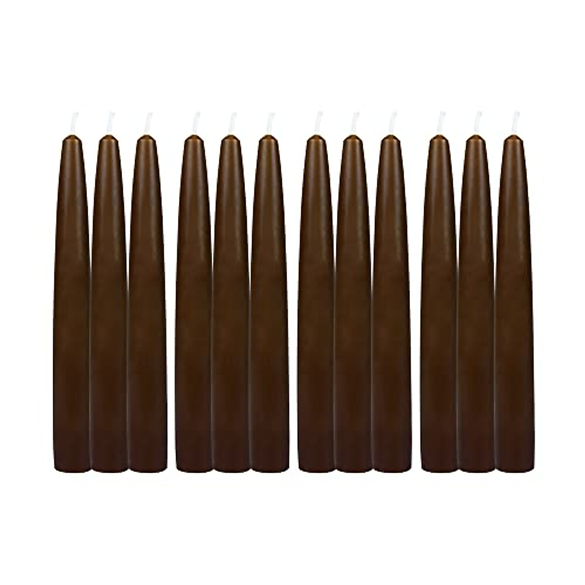 Zest Candle, 6-Inch, Brown 12-Piece Taper Candles, Count