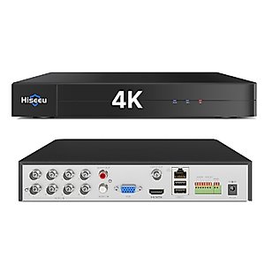 Hiseeu 8 Channel DVR 5MP Digital Video Recorder Advanced CCTV DVR for Security Camera,IPC/AHD/TVI/CVI/Analog 5 in 1 Hybrid Digital Video Recorder, Easy Remote Access,No Monthly Fee, No Hard Drive