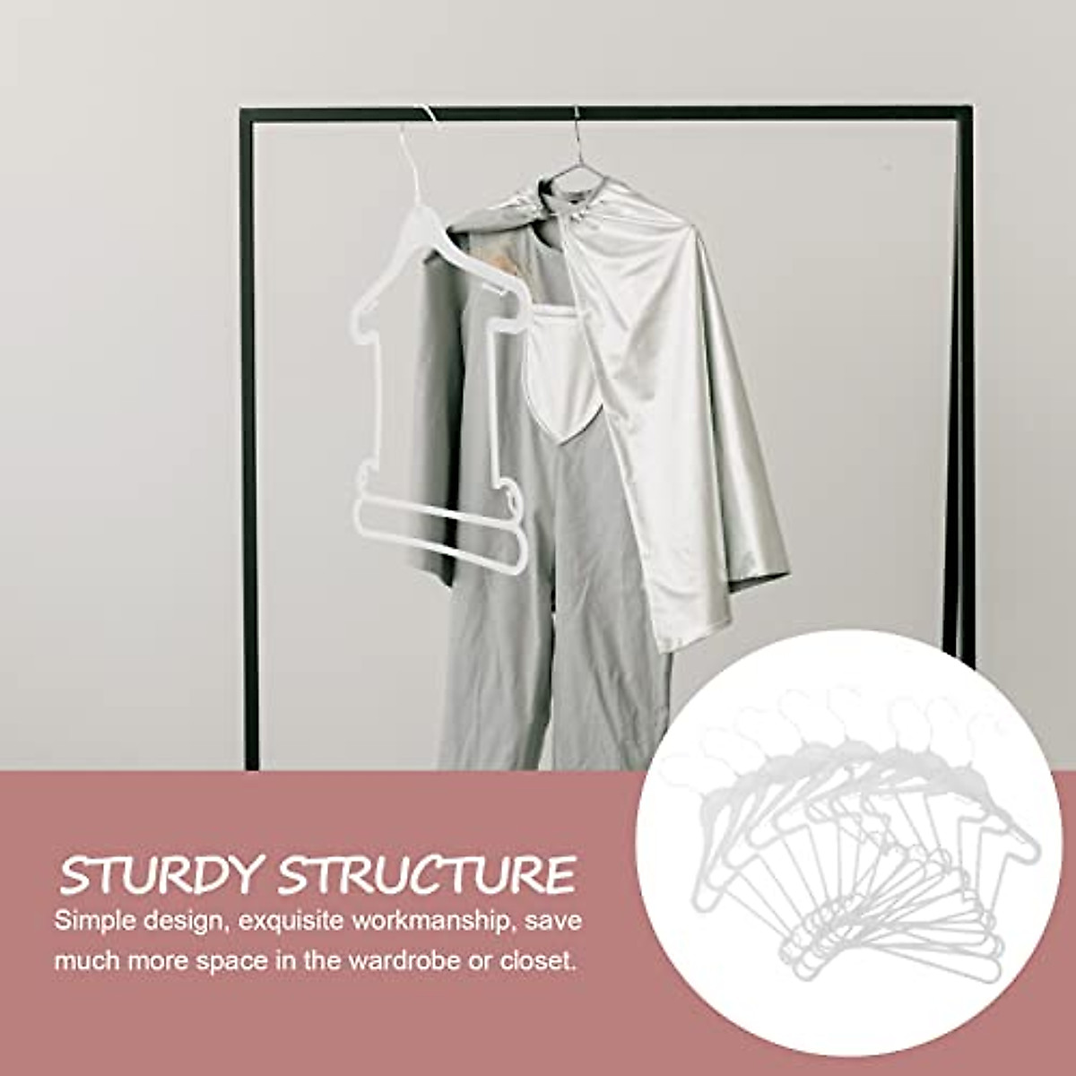 iplusmile Hangers 50 Pack Baby Hangers for Kids Clothes Plastic Kids Hangers for Nursery Children Clothes Hangers Toddler Clothes Hangers Baby Clothes Plastic Hangers 10pcs Hangers 100 Pack