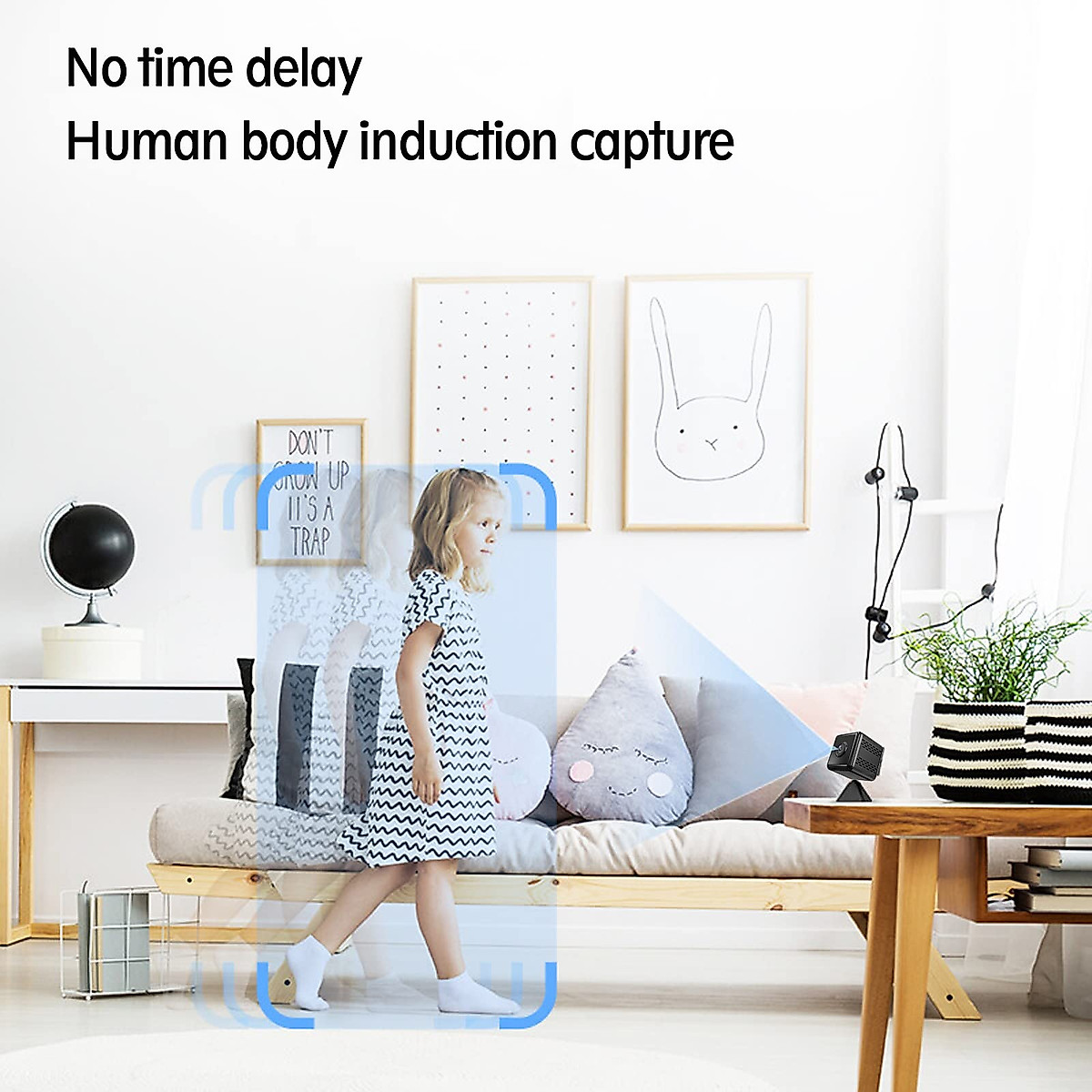 Lymoc Wireless Camera 1080P,Mini WiFi Camera Kids Pets Camera with Motion Detection Night Vision for Home Office Security,Phone Cameras for Surveillance - Size:1.5 x 1.5 x 1.5 inches