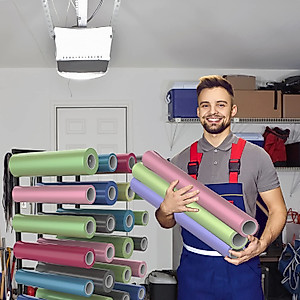 INNOVART Vinyl Roll Floor Storage Rack, Vinyl Roll Holder, Viny Roll Storage Rack for Craft Room, Vinyl Storage Organizer for Cricut, Linen Rolls, Fabric Rolls, Texture Rolls and Vinyl Rolls, 40 Rolls