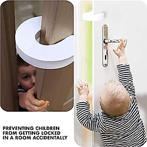 [8 Pack] BYETOO Door Finger Pinch Guards,Baby Proof Door Slam Stopper,Protect Child Fingers with Soft Foam Guard,Prevent Finger Pinch Injuries,Slamming Door,Child or Pet from Getting Locked in Room