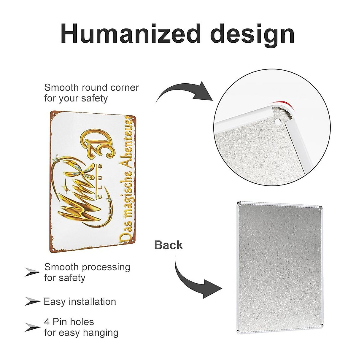 Winx Club 3D: Magical Adventure Men's Wall Decoration Old Car Shop Movie Poster Oil and Gas Station Logo 8 × 12 inches