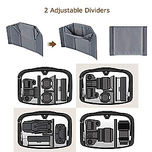 BAGSMART Camera Bag, DSLR Camera Bag, Waterproof Crossbody Camera Case with Padded Shoulder Strap, Anti-Theft Camera Shoulder Bag, Black