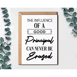 EruditeGifts The Influence Of A Good Principal Card - Principal Appreciation Card - Funny Principal Day Card - Thank You Card For Him