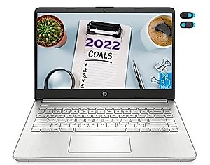 HP 14 Inch HD Business Laptop, 11th Gen Intel Dual-Core i3-1115G4 Processor, 8GB RAM, 256GB PCIe SSD Storage, Windows 11 S, Lightweight Design, USB-C, HDMI, Wi-Fi, YSC Accesory (Natural Silver)