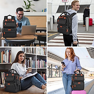 Men's Laptop Backpack, 15.6 Inch Work Backpack for Men & Women, Men's Backpack Purse with USB Charging Port, Teacher Doctor Backpack for Work, Water Resistant College Students Bookbags.