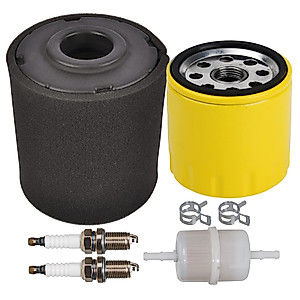 HIFROM 16 083 01 16 083 02 Air Filter Pre Cleaner Oil Fuel Filter Spark Plug Kit Compatible with Kohler ZT710 ZT720 ZT730 ZT740 EZT715 EZT725 EZT740 EZT750 16 083 01-S