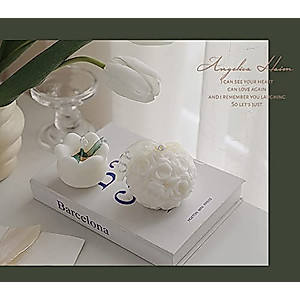 Aroma Candle,140G Hydrangea Onion Flower Shaped Soy Wax Scented Candle for Table Photo Prop Birthday Gift,Prefect for Meditation Stress Relief Mood Boosting Bath Yoga