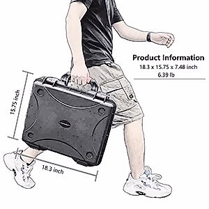 Judunmsk Drone Waterproof Hard Case for DJI FPV Case, Large-Capacity Carrying Case Without Disassembling The Propeller, Compatible with Arm Bracers Accessories(Not Include Arm Bracers and Drone)