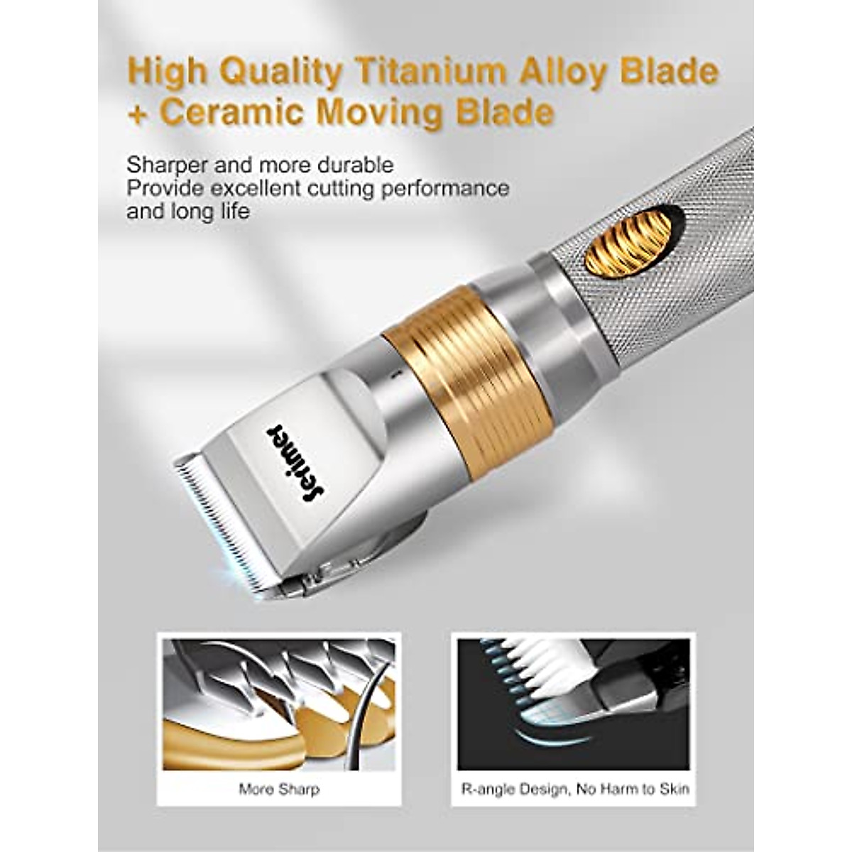 serimer Dog Clippers for Grooming, Professional 15V Heavy Duty Dog Shaver Grooming Kit,Pet Hair Trimmer for Thick Coats,Low Noise Dog Grooming Shears with Guard Combs Brush for Dogs Cats and Animal