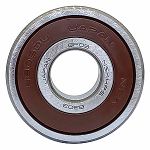 (2 Pack) NSK 6303-2RS 6303DDU Made in Japan 17X47X14MM Pressed Steel Cage Deep Groove Ball Bearings