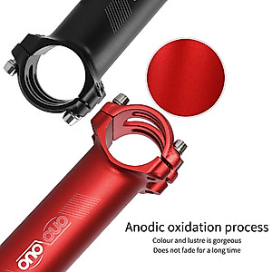 150mm Super Long Shock-Absorbing Bike Handlebar Stem for Road/Mountain Bike Aluminum Alloy CNC Fitting Pole Folding Bike Stems 12-Degree 31.8mm (Black)